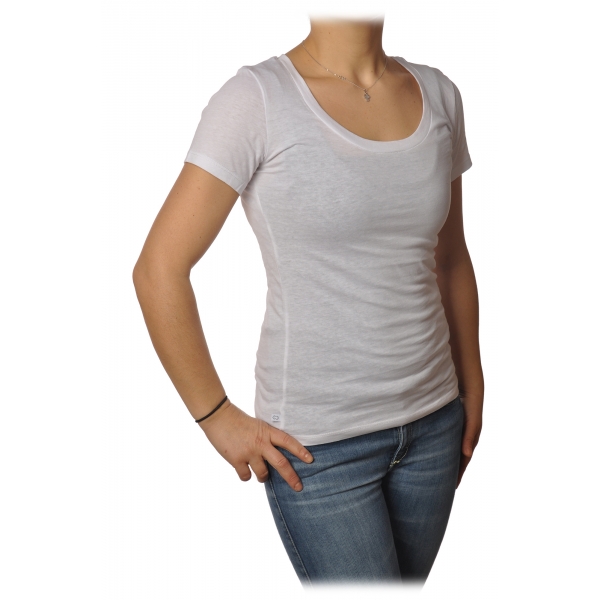 Ottod'Ame - Cotton Fitted Model T-Shirt - White - T-Shirt - Luxury ...