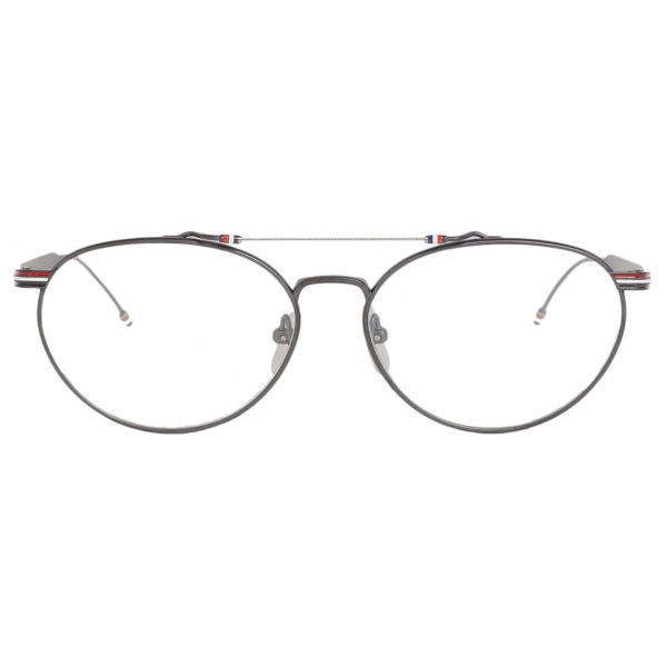 Thom Browne Black Iron Oval Aviator Sunglasses Thom Browne Eyewear Avvenice