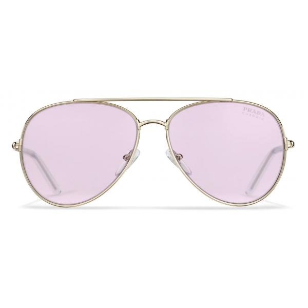 Prada Prada Decode Pilot Sunglasses Pale Gold Wisteria Prada Collection Sunglasses