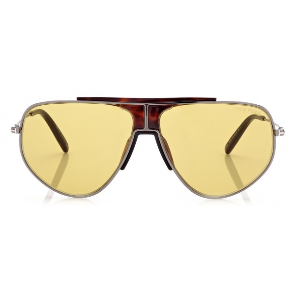 Tom Ford Addison Sunglasses Pilot Sunglasses Dark Ruthenium Brown