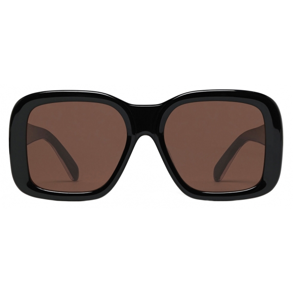 Stella Mccartney Oversized Square Sunglasses Shiny Black Sunglasses Stella Mccartney